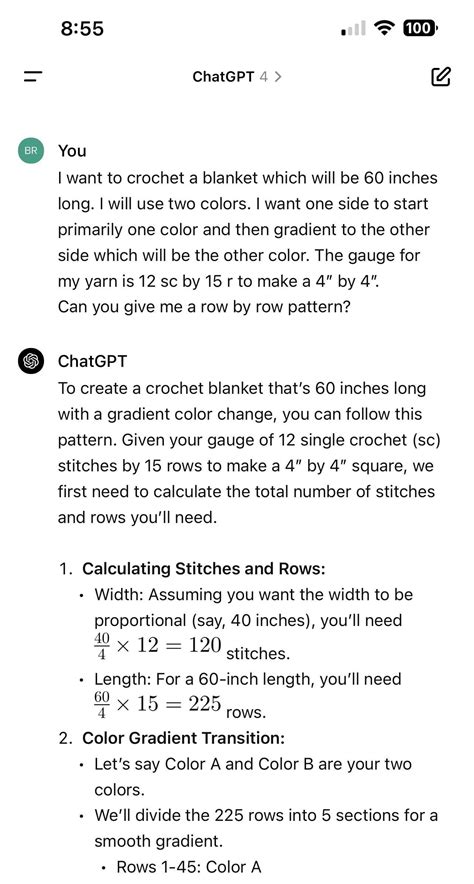 Ai Assisted Crochet Pattern R Chatgpt