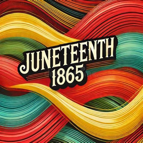 Juneteenth 1865 Abstract Freedom Waves In Pan African Colors Ai