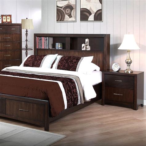 Edison 5 Piece Bedroom Set Storage Bed Java Oak King Dcg Stores