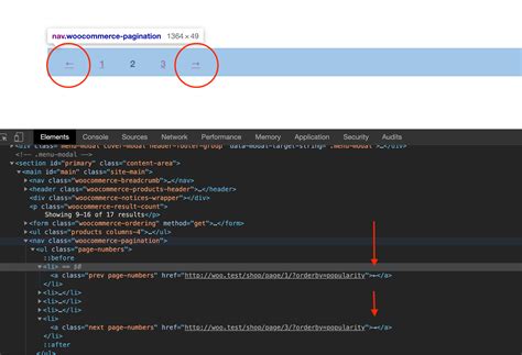 All Products The Arrow Inconsistency In The Pagination Section · Issue 1821 · Woocommerce