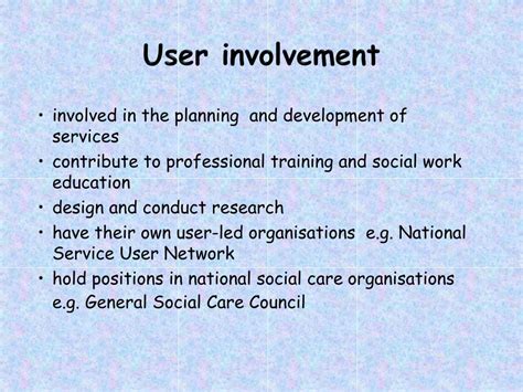 Ppt Promoting Service User And Carer Empowerment In Health And Social