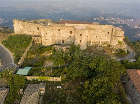 Aerial View Of Normanno Svevo Castle Vibo Valentia Calabria Italy