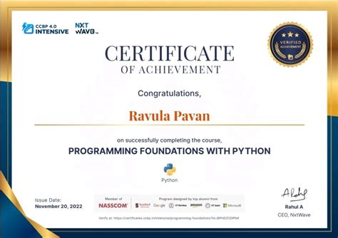 Pavan Ravula On Linkedin Python Nxtwave Nxtwaveteam Ccbp Ccbpian