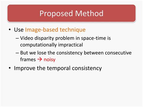 Ppt Spatial Temporal Consistency In Video Disparity Estimation