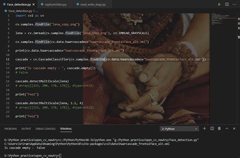 Python Opencv Cascadeclassifier Haarcascade Detectmultiscale Not Working Python Opencv
