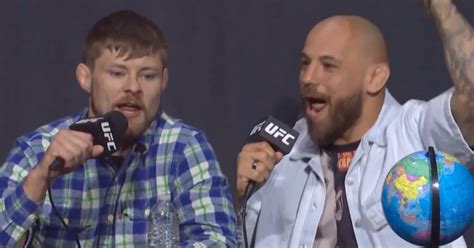 Watch Jean Silva Troll Flat Earther Bryce Mitchell With Globe At Ufc 314 Press Conference