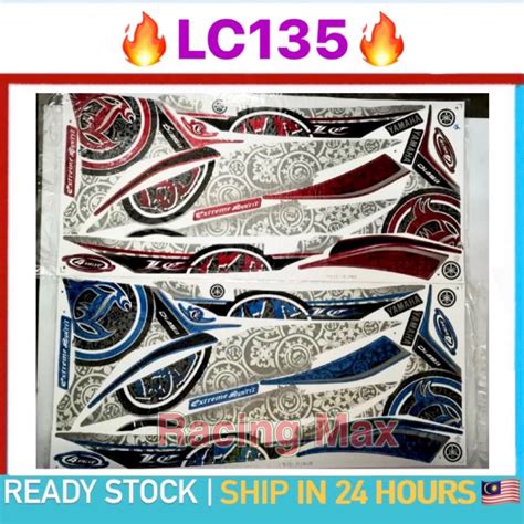 Lc135 V2 V3 V4 V5 V6 V7 10 Baju Body Cover Set Coverset Lc 135 135lc New Sticker Stripe Strike