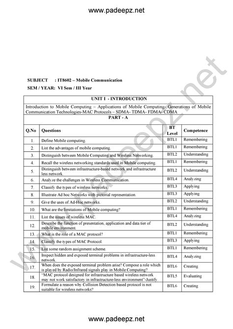 IT IQ Mobile Communication SUBJECT IT Mobile Communication SEM YEAR VI Sem