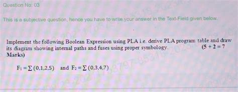 Solved This Is A Subjective Question Hence You Have To Chegg Com