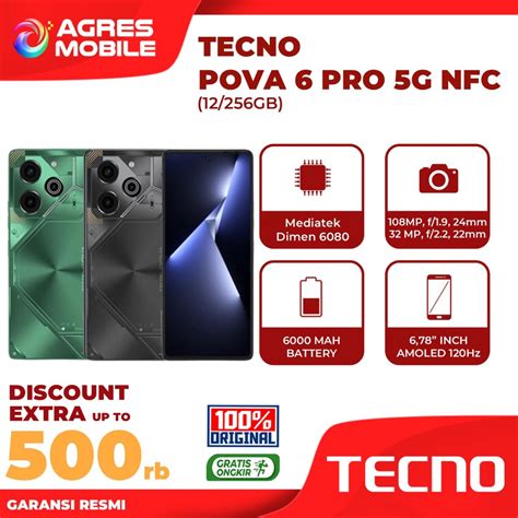 Jual Tecno Pova Pro G Nfc Gb Gb Garansi Resmi Shopee Indonesia