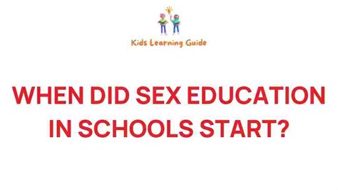 Unraveling The Origins Of Sex Education In Schools A Historical Journey