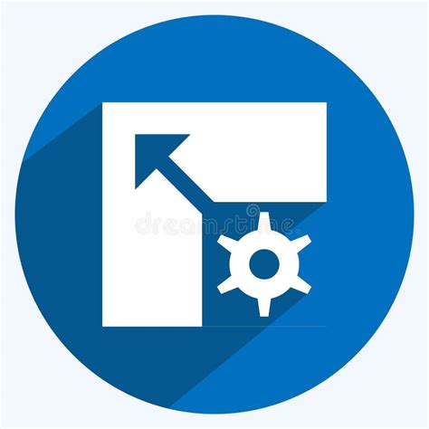 Icon Scalable System Suitable For Data Analytics Symbol Long Shadow Style Simple Design