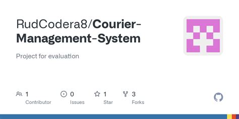 GitHub RudCodera Courier Management System Project For Evaluation