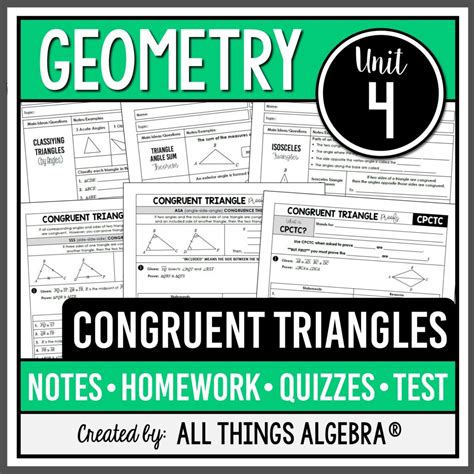 Geometry Unit 5 Relationships In Triangles All Things Algebra®