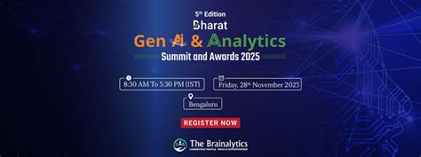 5th Edition Bharat Gen Ai And Analytics Summit And Awards 2025 The Brainalytics