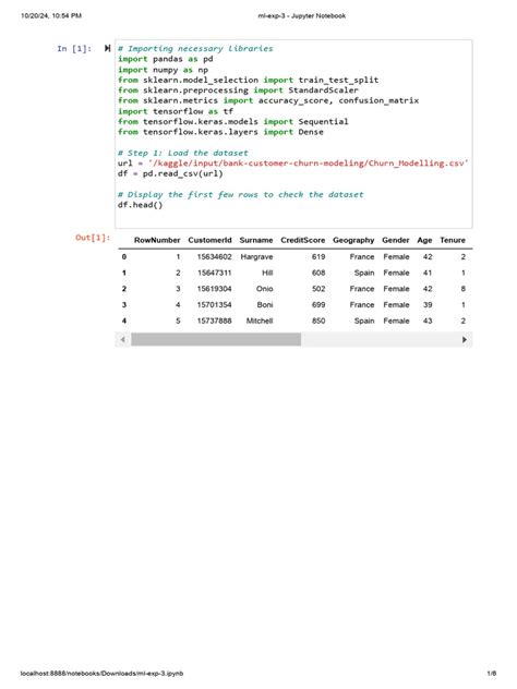 Ml Exp 3 Jupyter Notebook Pdf Statistical Classification Computing