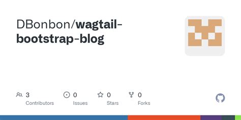 github dbonbon wagtail bootstrap blog