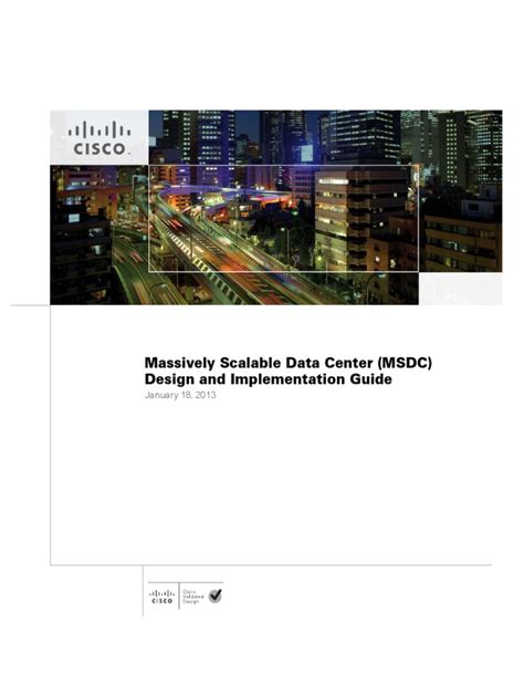 Massively Scalable Data Center Msdc Design And Implementation Guide