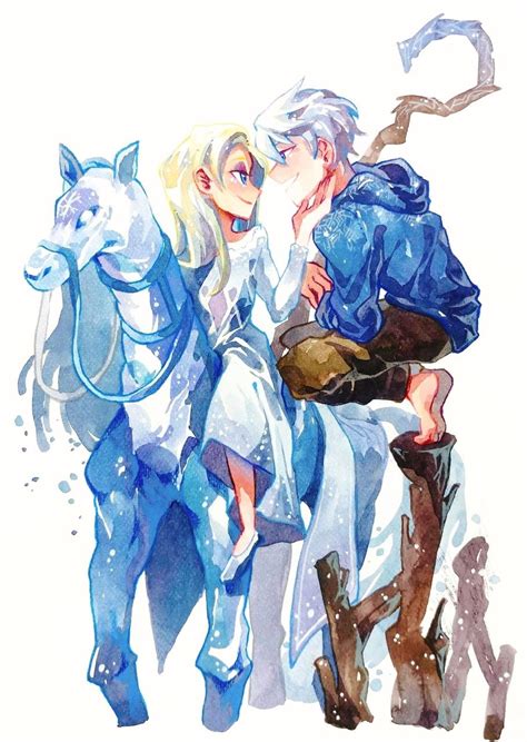 Jelsa 2019 Elsa And Jack Frost Fanart Frozen 2 Rotg Anime Disney Princess Frozen Disney