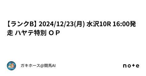 【ランクb】 20241223月 水沢10r 1600発走 ハヤテ特別 Op｜ガキホース競馬ai