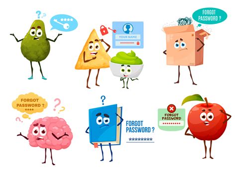 Forgot Password Cartoon Vector Characters 12683079 Vector Art At Vecteezy