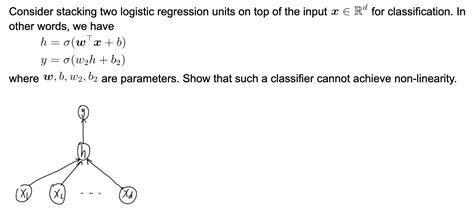 Solved Consider Stacking Two Logistic Regression Units On