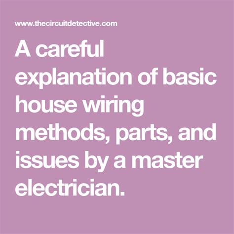 Basic House Wiring Rules
