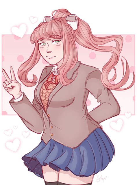 Monika Ddlc Commission By Miss Selkie On Deviantart