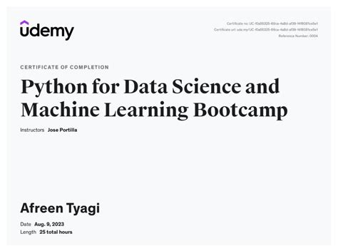 Afreen Tyagi On Linkedin Datascience Machinelearning Python Udemy