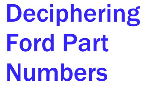 Deciphering Ford Part Numbers At West Coast Classic Cougar The Definitive 1967 1973