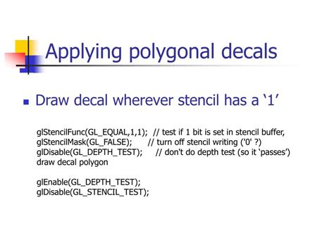 Ppt Stencil Buffer And Decals Powerpoint Presentation Free Download Id479743