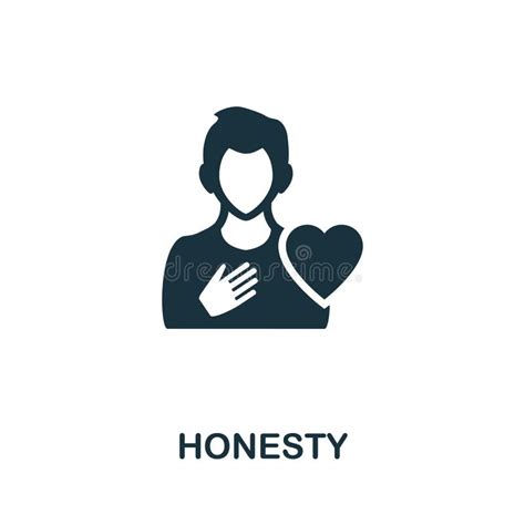 Honesty Icon Monochrome Simple Element From Core Value Collection Creative Honesty Icon For