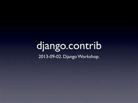 the django book chapter 16 ntrib ppt