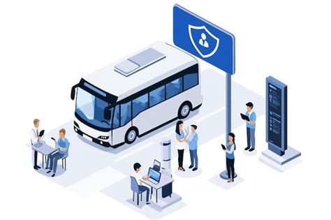 Bus Security System With People Depicted Premium Ai Generated Vector