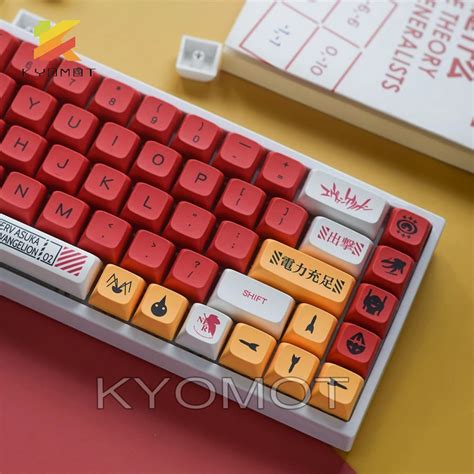 Kyomot Key Evangelion Keycaps Eva Second Machine Dye Pbt Xda Profile For Cherry Mx Diy