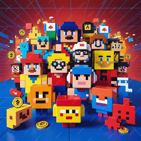 Create Your Own Pixel World Character And Element Templates Premium Ai Generated Image