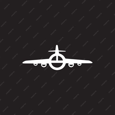 Premium Vector Airplane Icon Takeoff Logo Black Pictogram Set Vector