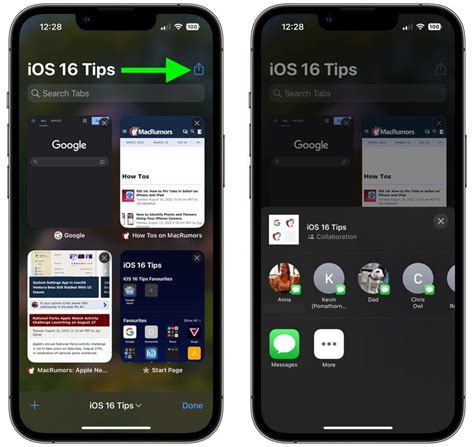 Ios 16 How To Share Safari Tab Groups Macrumors
