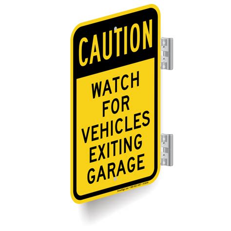Watch For Vehicles Exiting Garage Sign Caution Signs SKU K 8444
