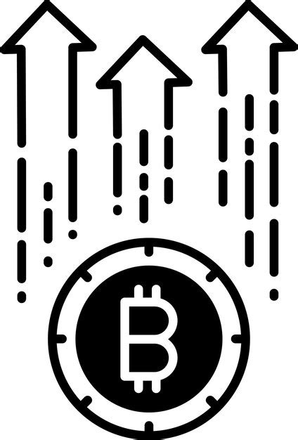 Premium Vector Bitcoin Growth Solid Glyph Vector Illustration