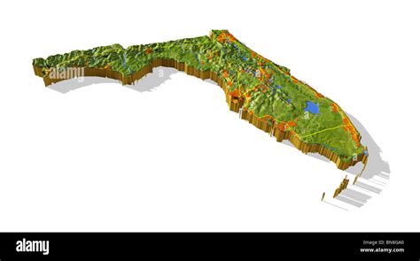 Elevation Map Of Florida State