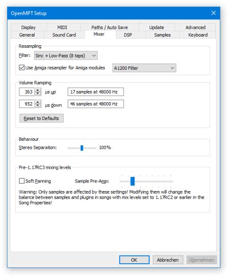 Manual Setup Mixer OpenMPT Wiki Manual Setup Mixer OpenMPT Wiki