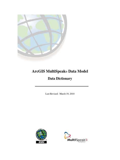 Arcgis Multispeak Data Model Data Dictionary Pdf Esri Arc Gis