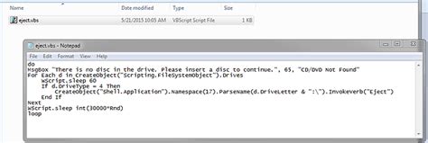 Vbscript To Eject Cd Tray Austin Delamar