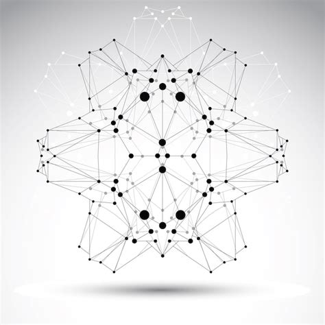 Premium Vector Abstract 3d Origami Polygonal Wireframe Object Vector