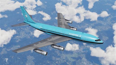 Shenshee Boeing 720b Livery Maersk Air Oy Apu Aircraft Skins