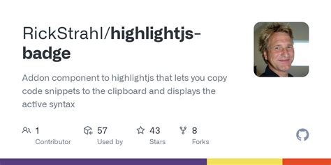 github rickstrahl highlightjs badge addon component to highlightjs