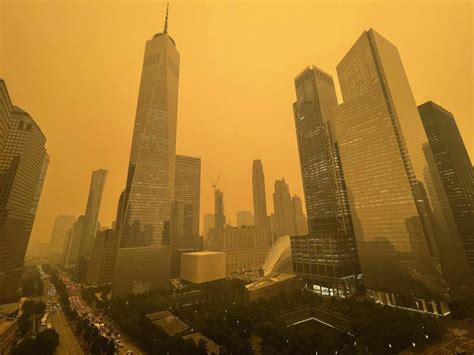 天空變橘 加國野火霧霾襲美 十餘州空汙嚴重 焦點 世界新聞網