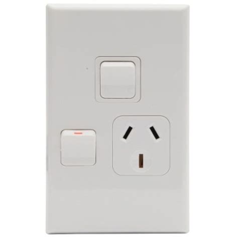 Pdl 600 Series Pdl 691x Single Switched Socket Extra Switch Power Outlet 10amp Vertical