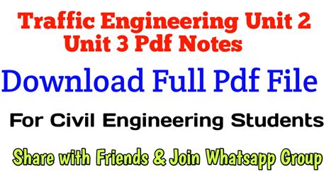 Traffic Flow Theory And Components Of Traffic System Notes By Kaisar